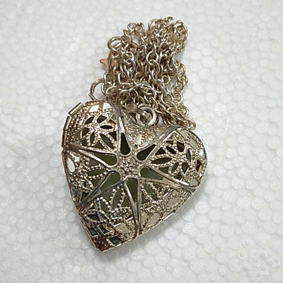Jewelry | Silver Tone Laser Cut Heart Locket | Poshmark